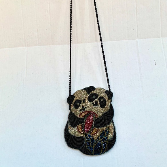 Lisa Loren | Bags | Vintage Lisa Loren Hand Beaded Panda Purse | Poshmark